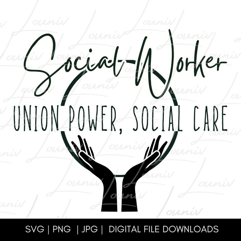 Social Worker Digital Art SVG, PNG, Jpeg, Formats Inspirational Poster ...