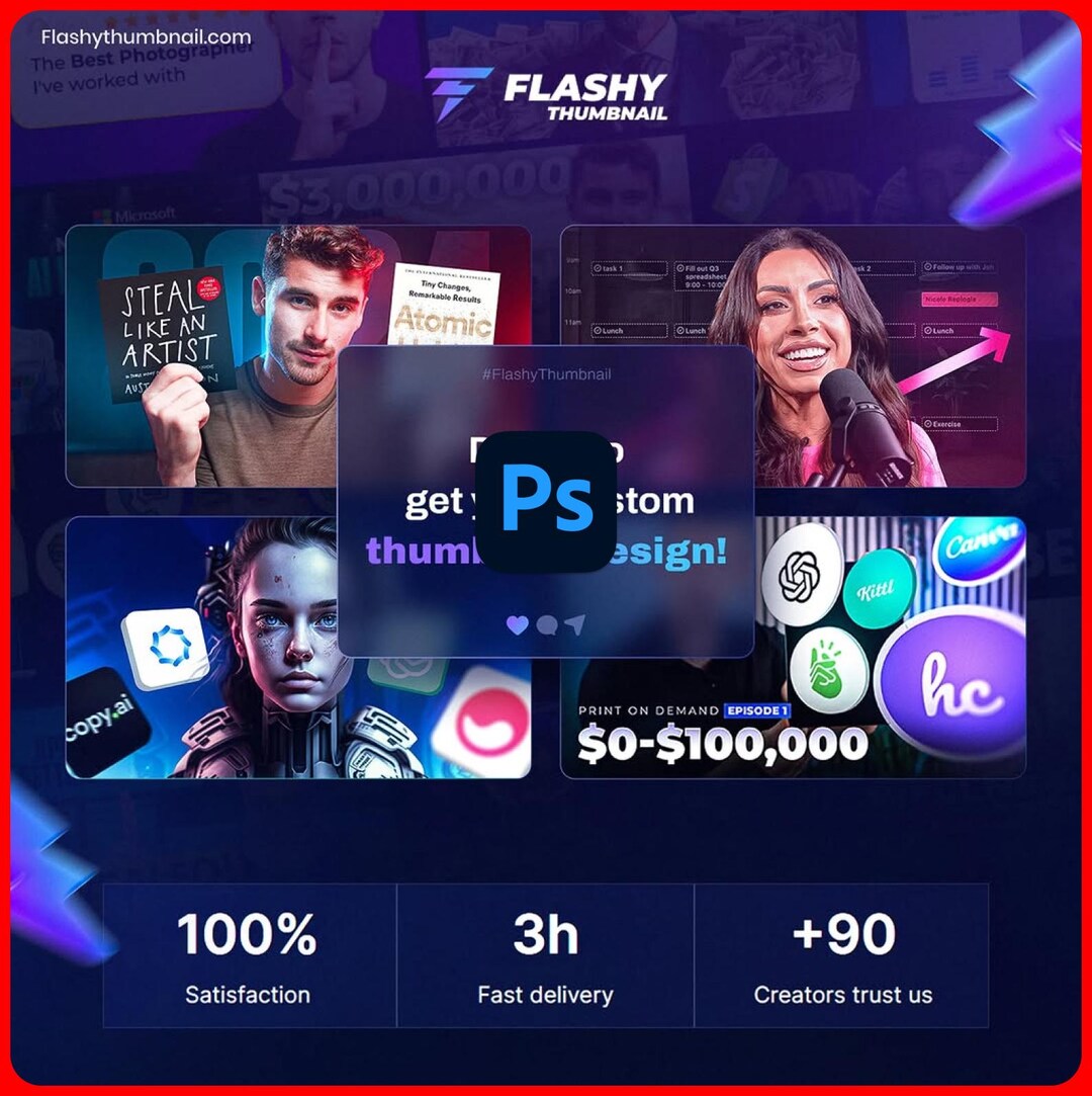 Youtube Thumbnail Mega Youtube Thumbnail Bundle 100 Gaming & Business ...