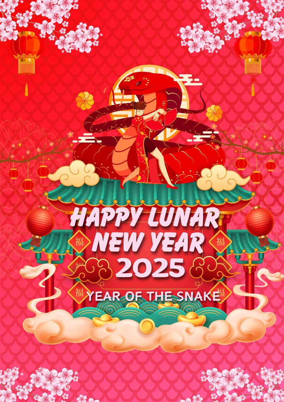 Editable Lunar New Year Template, Chinese New Year Invitation Card ...