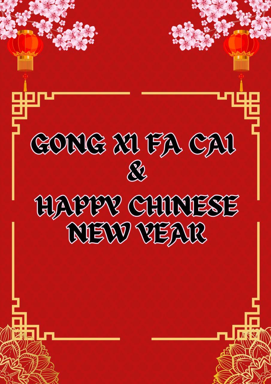 Editable Lunar New Year Template, Chinese New Year Invitation Card ...