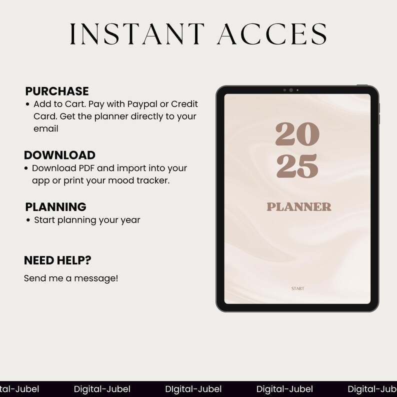 2025 Neutral Digital Planner, Fully Hyperlinked, Goodnotes Notability ...