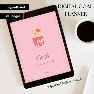 2025 Goal Planner | Digital Monthly Planner, Fully Hyperlinked, Goal ...