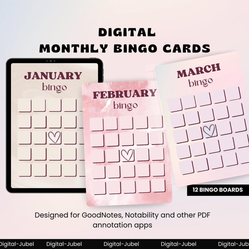 Monthly Bingo Card, 2026 Vision Board Bingo, Goal Manifestation, Yearly ...