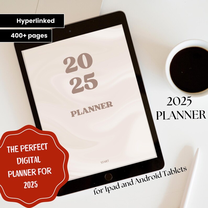 2025 Neutral Digital Planner, Fully Hyperlinked, Goodnotes Notability ...