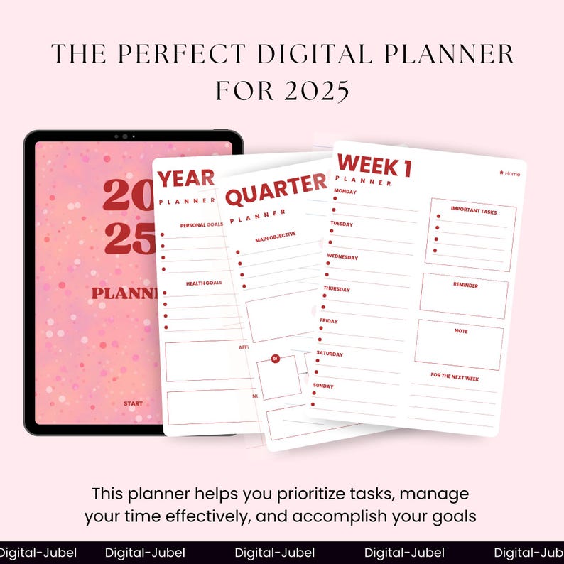 2025 Digital Planner, Fully Hyperlinked, Goodnotes Notability Ipad ...