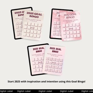 2025 Goal Bingo Bundle - Goal Setting, New Year Resolution Tracker Tool ...