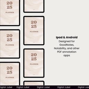 2025 Neutral Digital Planner, Fully Hyperlinked, Goodnotes Notability ...