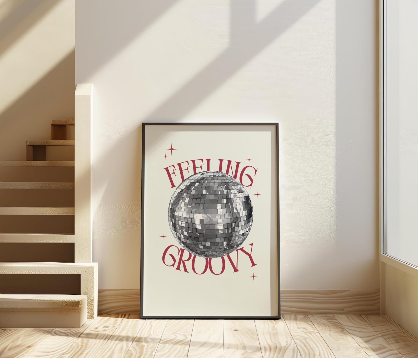 Feeling Groovy Wall Art, Disco Ball Poster, 8 Ball Leopard Print, Funky ...