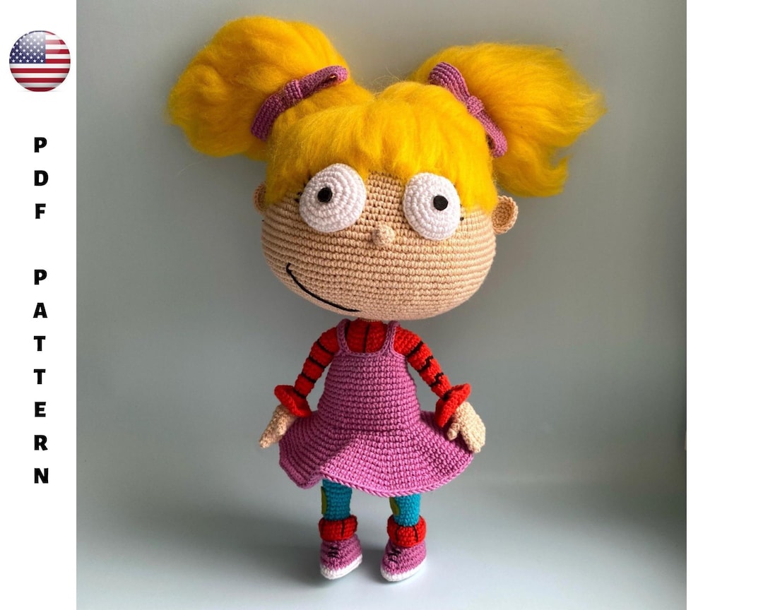 Angelica Pickles , Rugrats Pattern, Nickelodeon, Crochet Amigurumi - Etsy