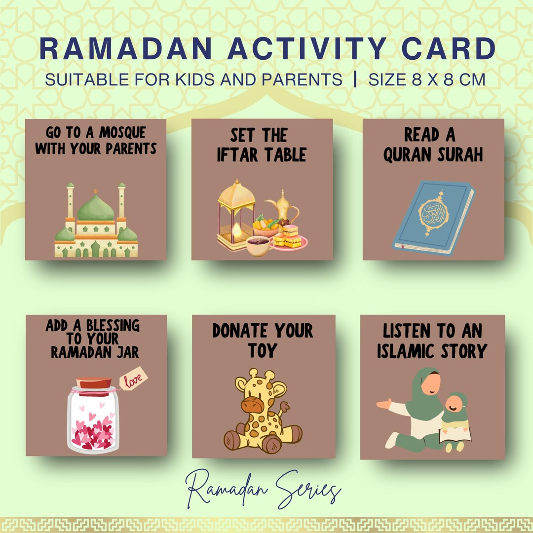 Ramadan Activity Cards, Ramadan Cards, Kids Good Deeds, Muslim Kids ...