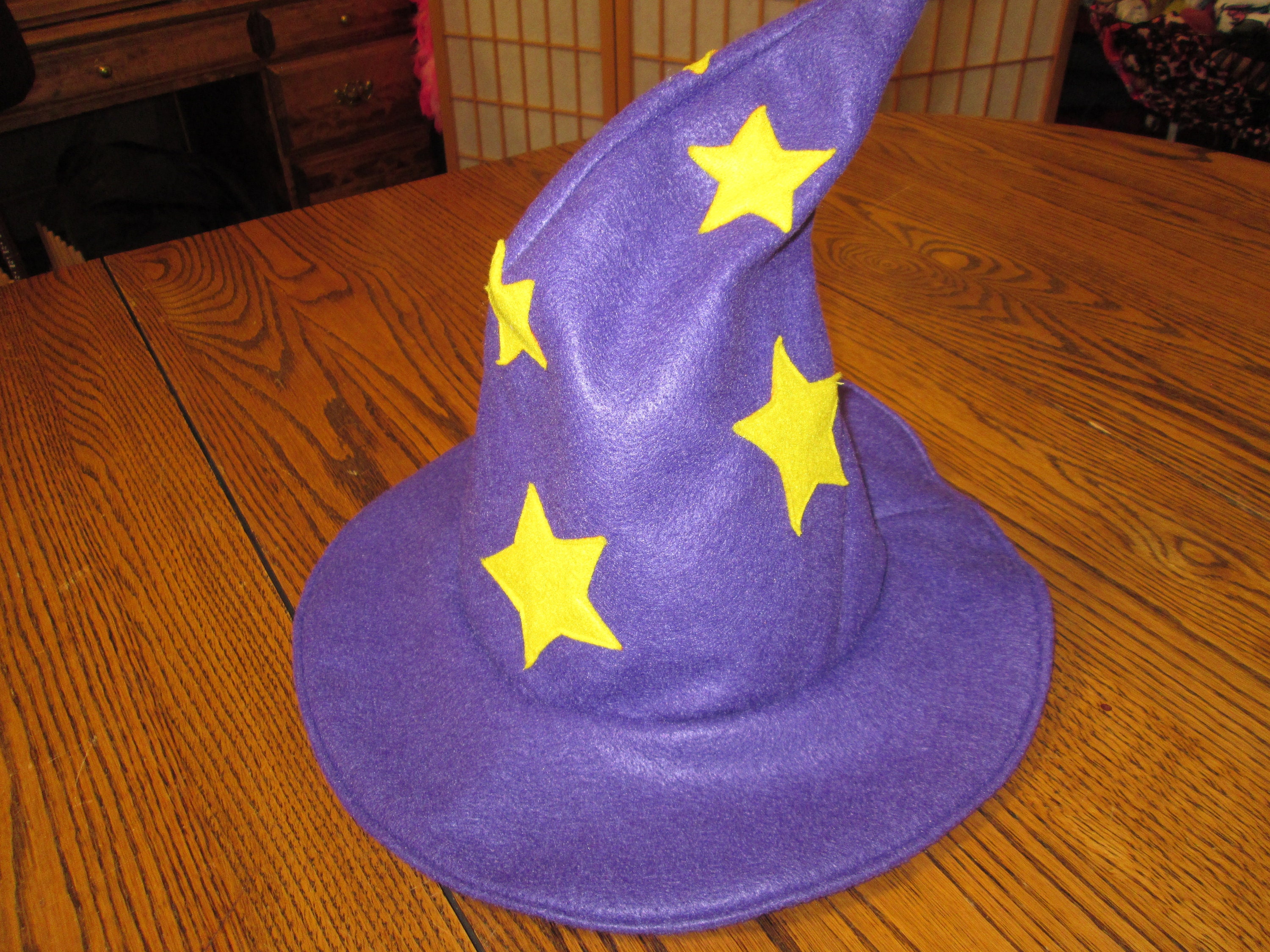 Wizardman Purple Wizard Witch Hat With Stars for Gamer Cosplay Handmade ...