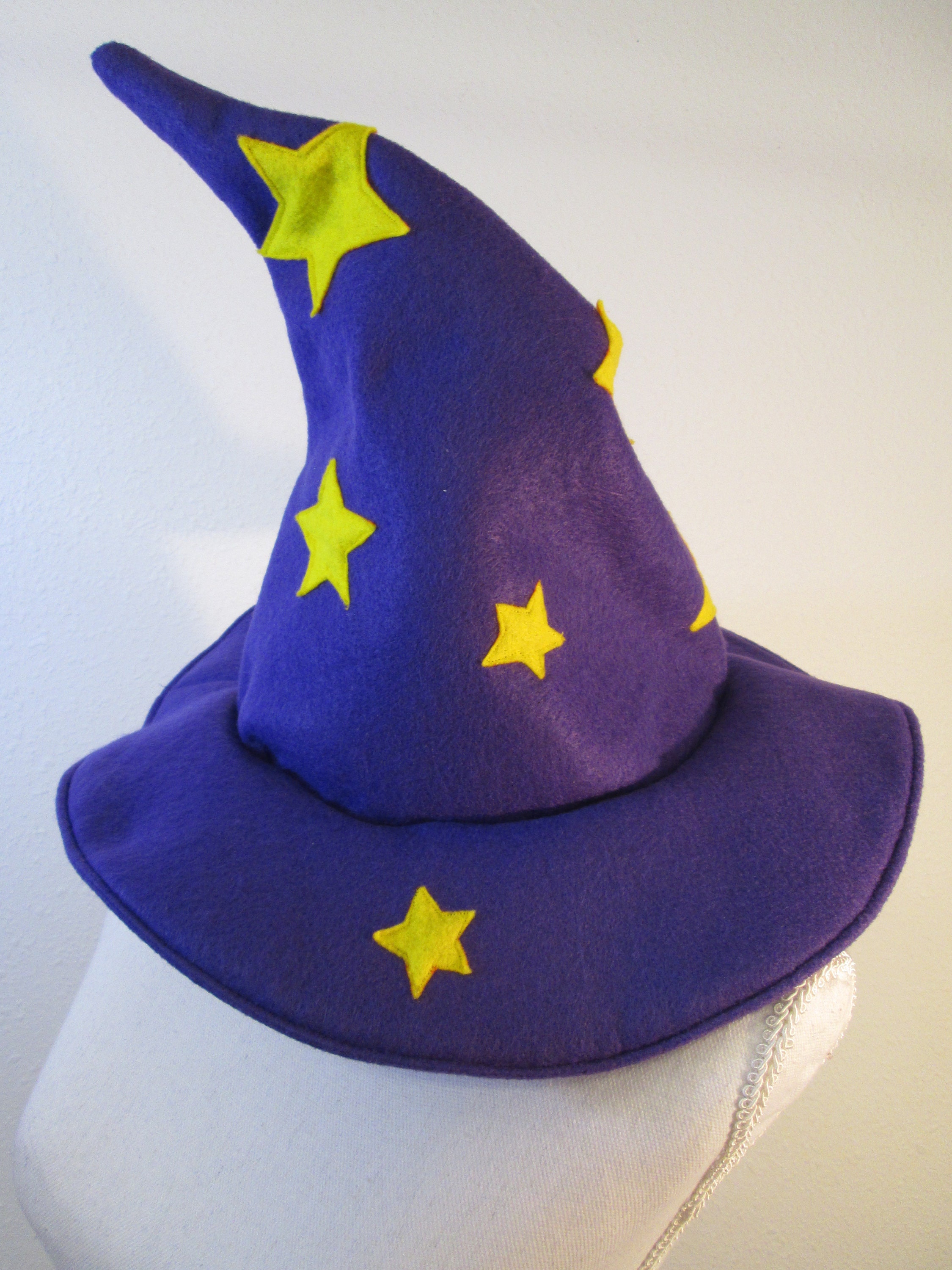 Wizardman Purple Wizard Witch Hat With Stars for Gamer Cosplay Handmade ...