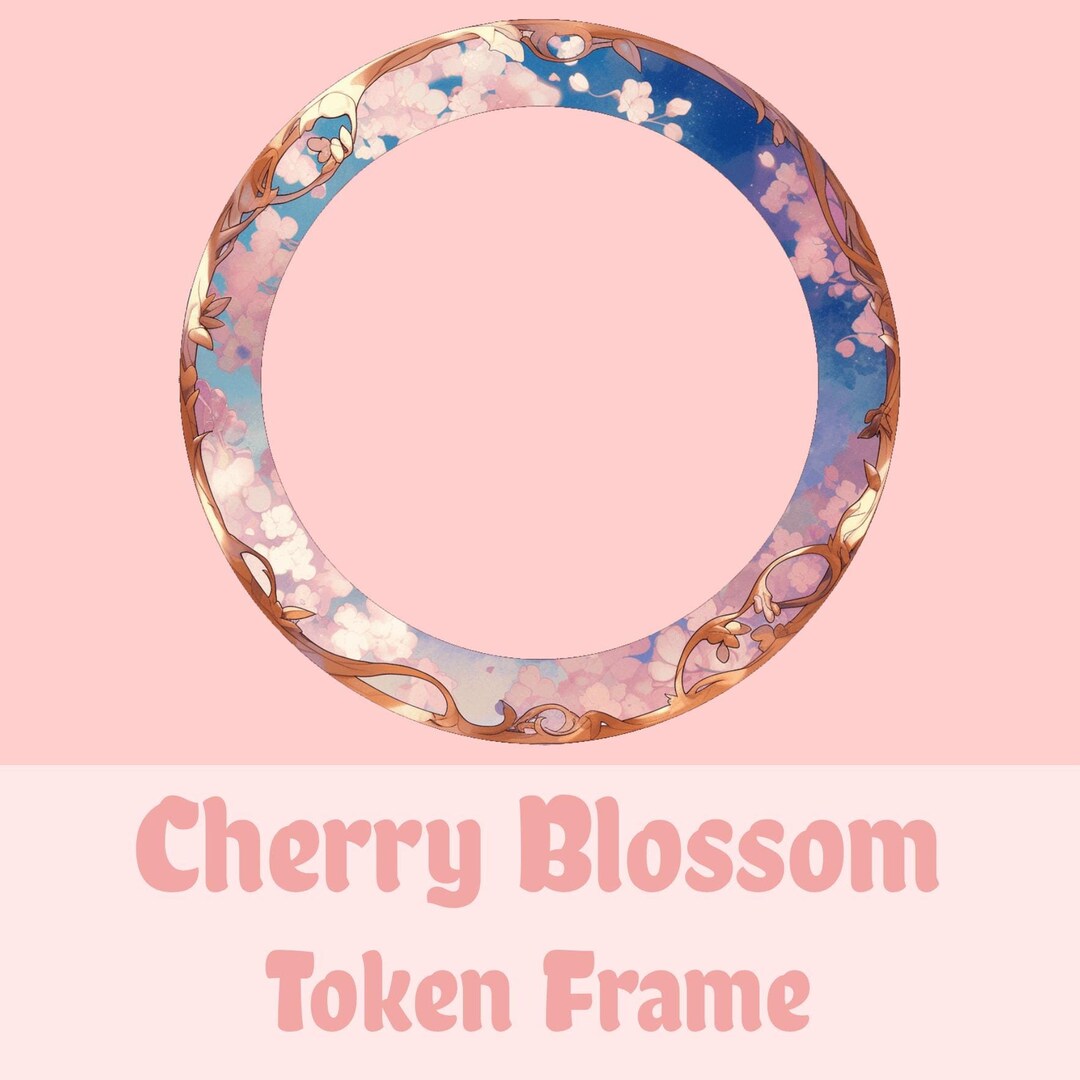 Cherry Blossom | TTRPG Token Border | Token Frame - Etsy