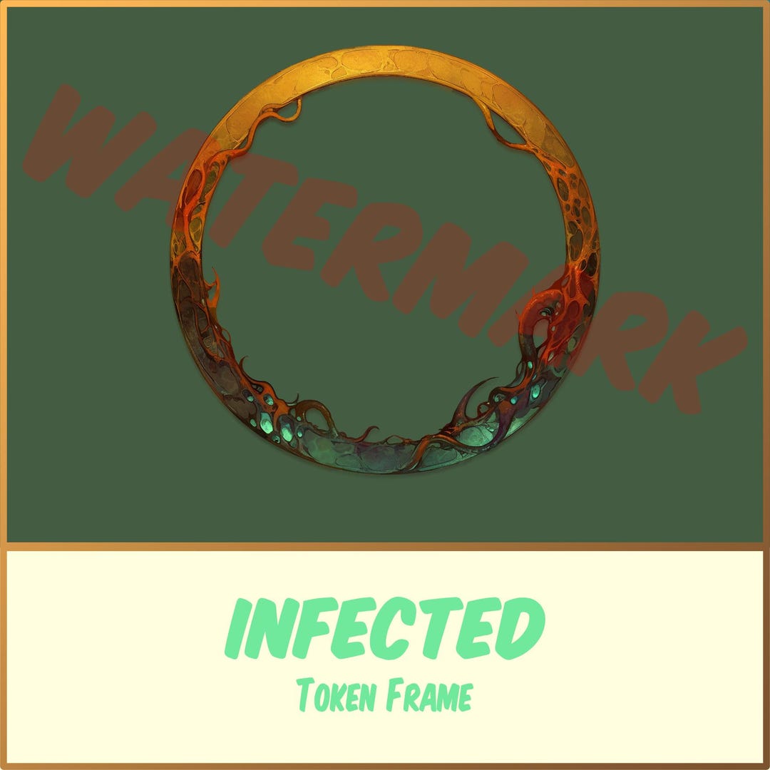 Infected | TTRPG Token Border | Token Frame - Etsy