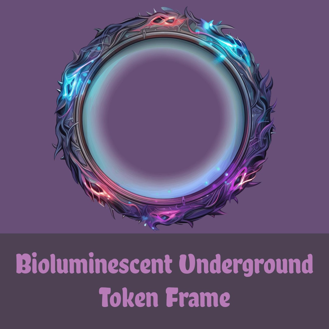 Bioluminescent Underground | TTRPG Token Border - Etsy