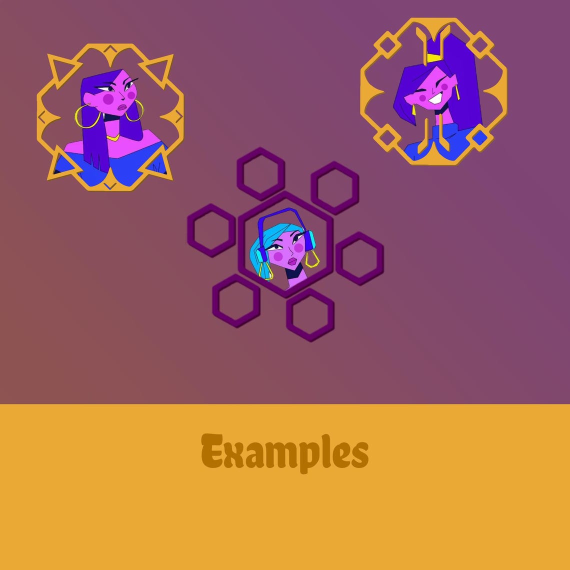 Hex Frame Bundle TTRPG Token Borders - Etsy