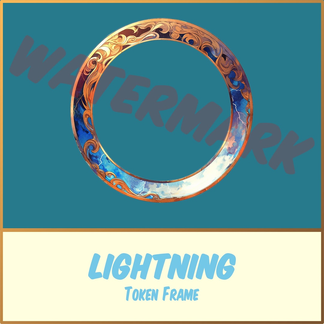 Lightning | TTRPG Token Border | Token Frame - Etsy