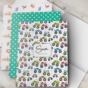 School Pocket Folder, Back to School, Personalized, School Supplies ...