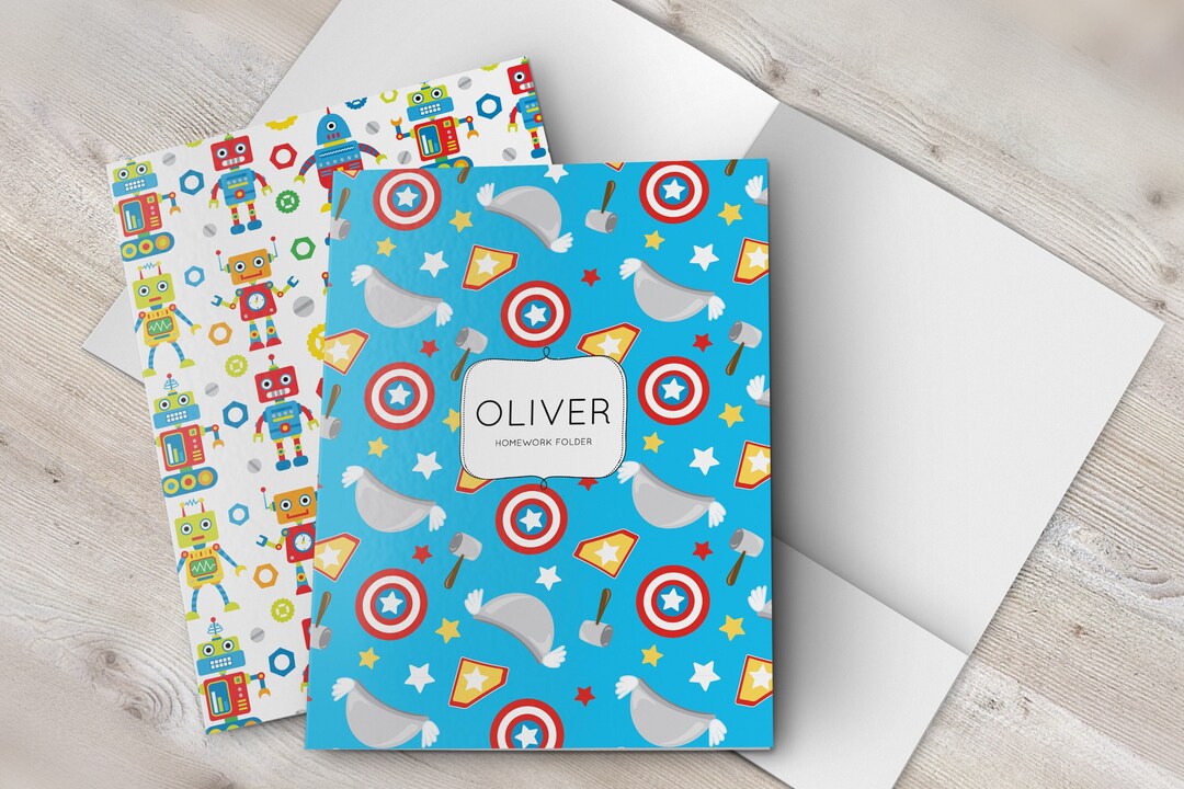 School Pocket Folder, Back to School, Personalized, School Supplies ...