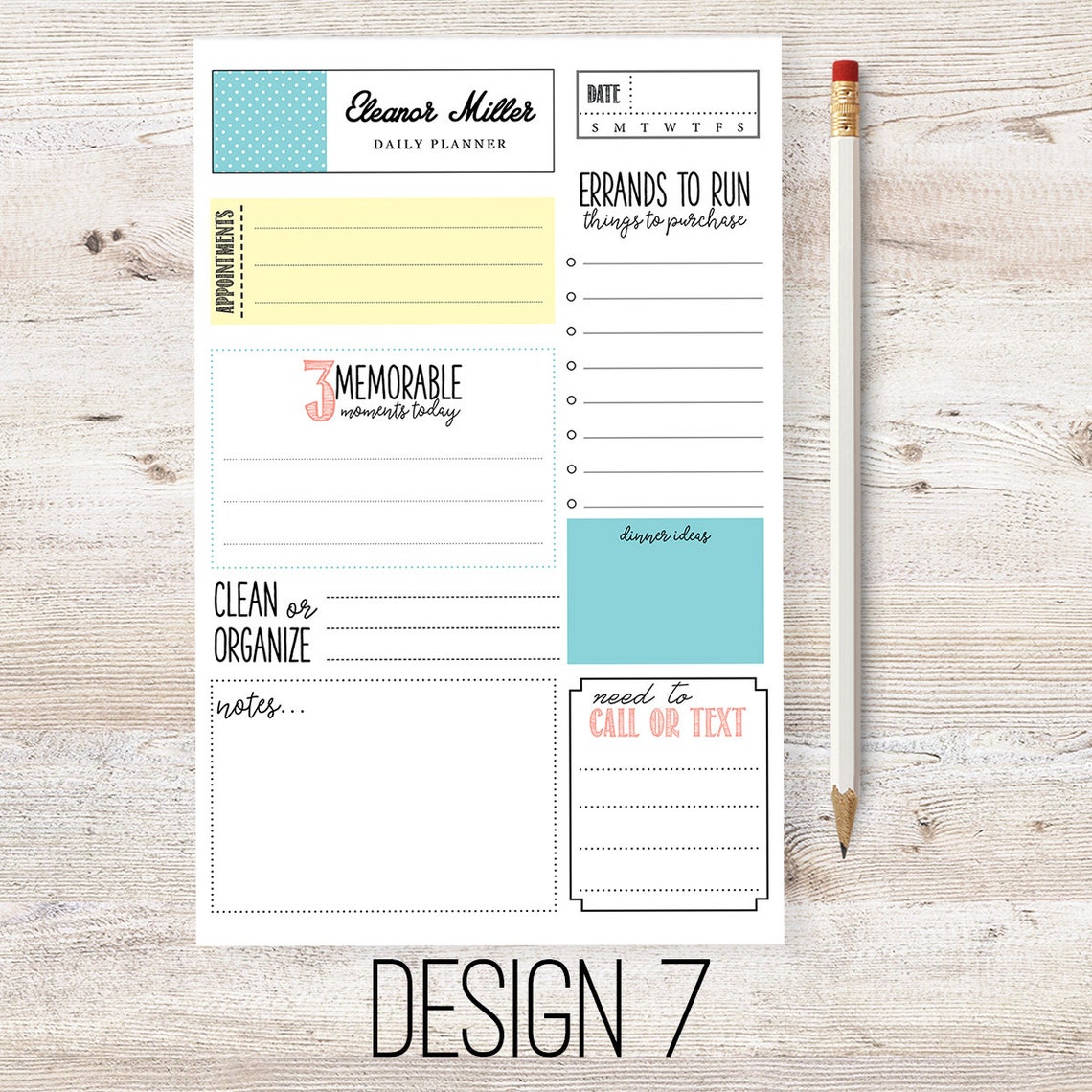 Daily Planner Notepad, Personalized, Organization, to Do Lists - Etsy