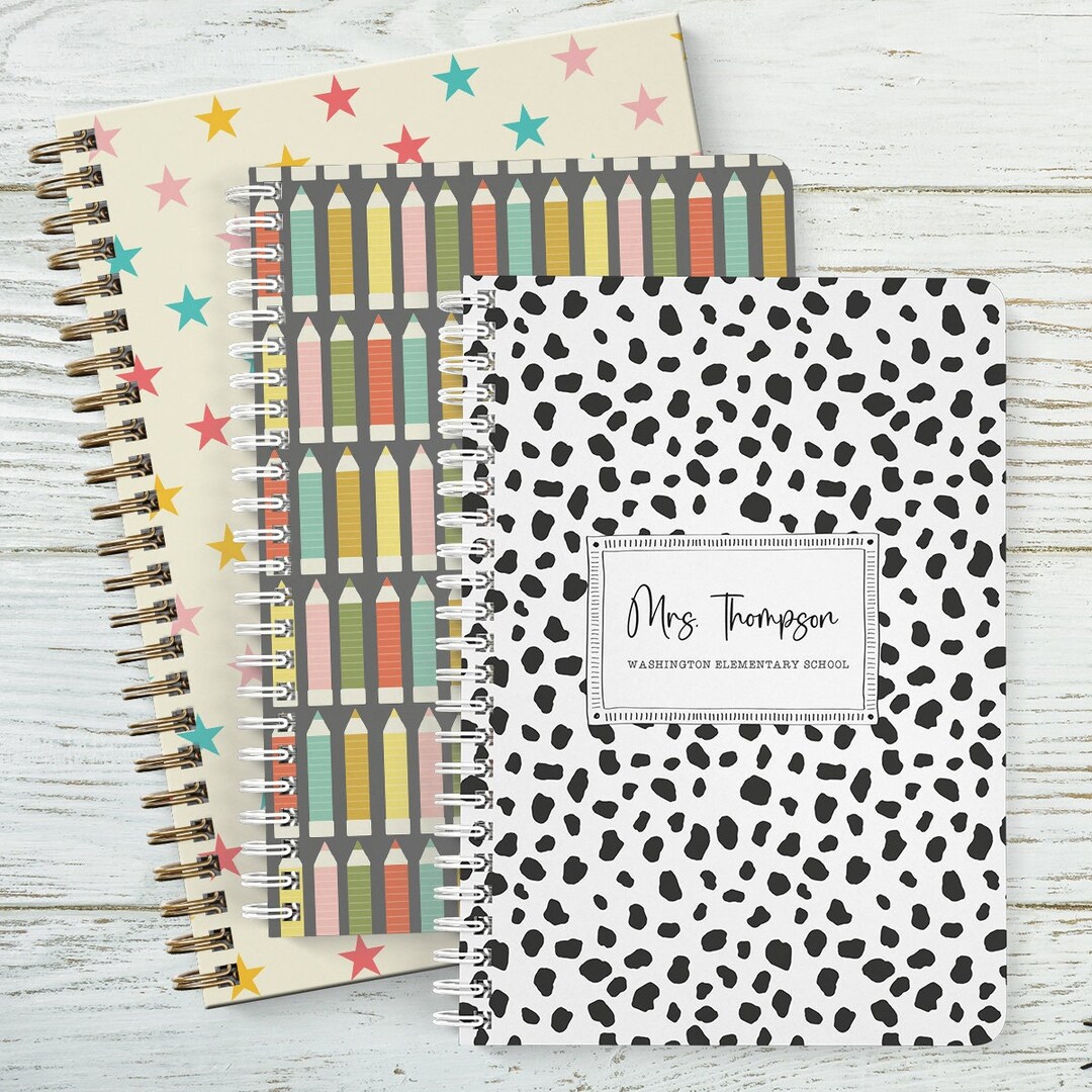 Small Teacher Notebook, Spiral Notebook, Small Notebook, Personalized ...