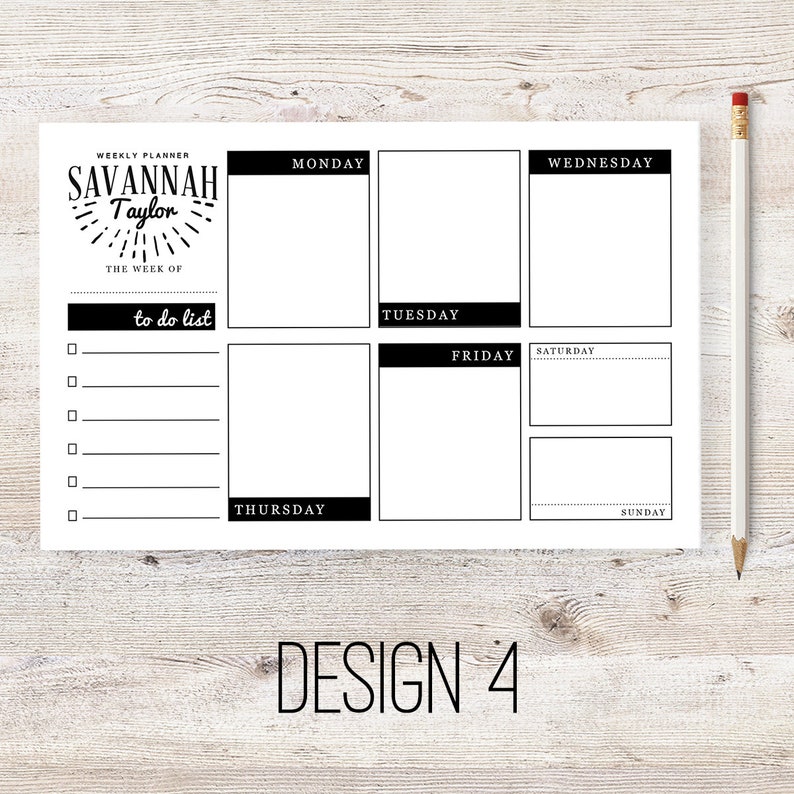 Daily Planner Notepad Personalized Organization to Do Lists - Etsy