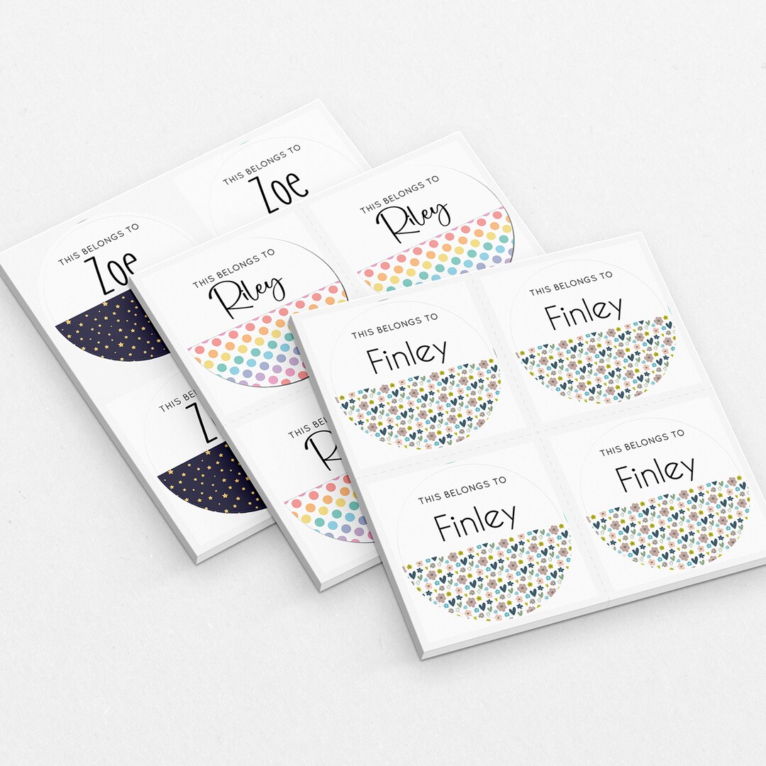 School Stickers, Back to School Labels, Personalized Stickers, School ...