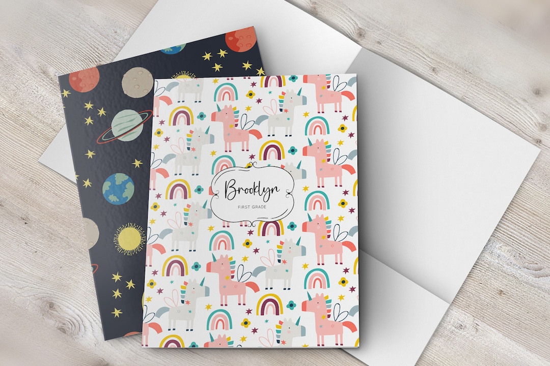 Personalized Kids School Folder: Custom Back to School Supplies - Etsy