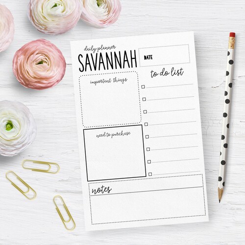 Kids Daily Planner Personalized Notepad Organization - Etsy