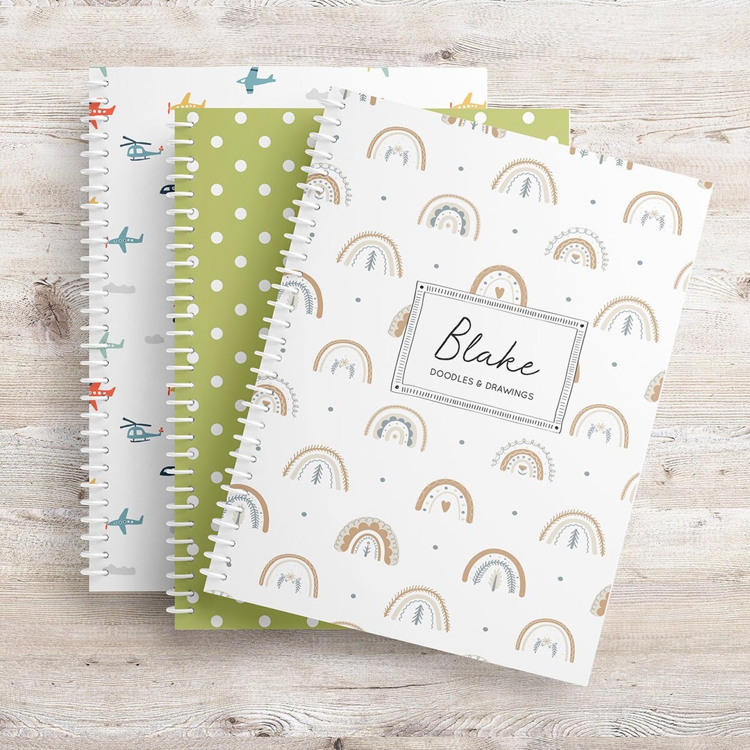 Kids Sketchbook | Personalized Drawing Book | Custom Cover Sketchbook ...