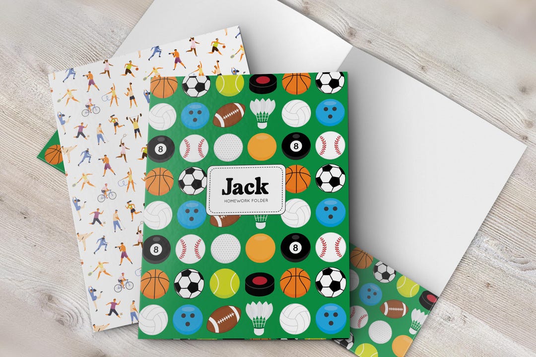 Personalized School Pocket Folder: Gloss Laminated Cover, Back to ...