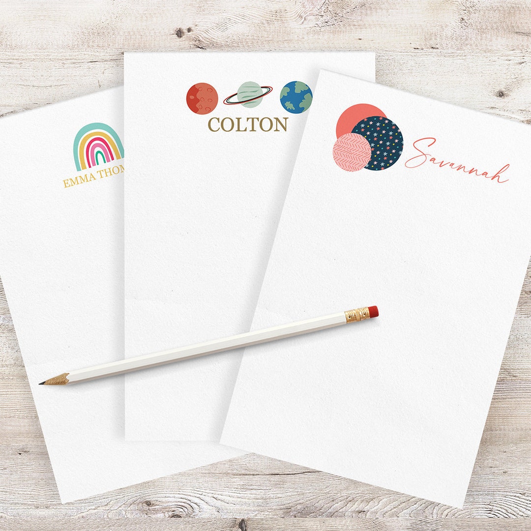 Kids Notepad, Personalized, Notepad, Organization, School, Homeschool ...