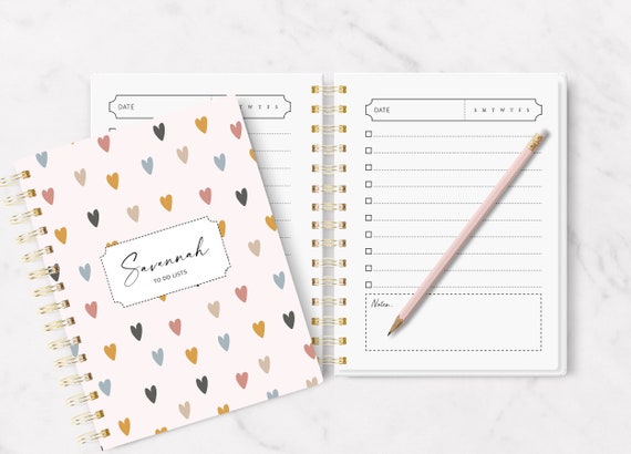 Small to Do List Notebook Personalized 100 Pages Notebook - Etsy