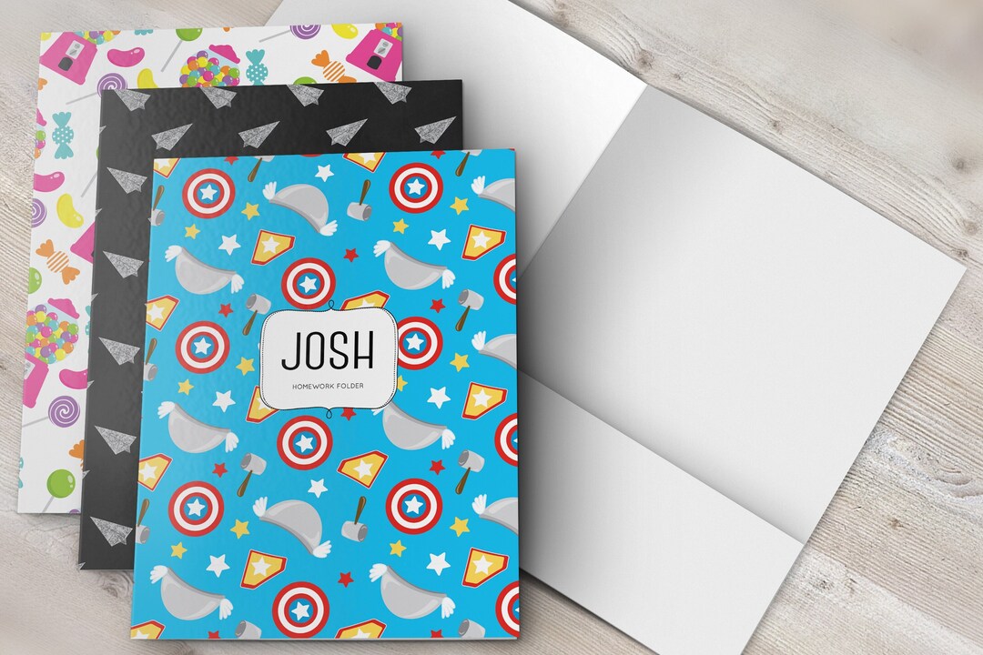 School Pocket Folder Back to School Personalized School - Etsy