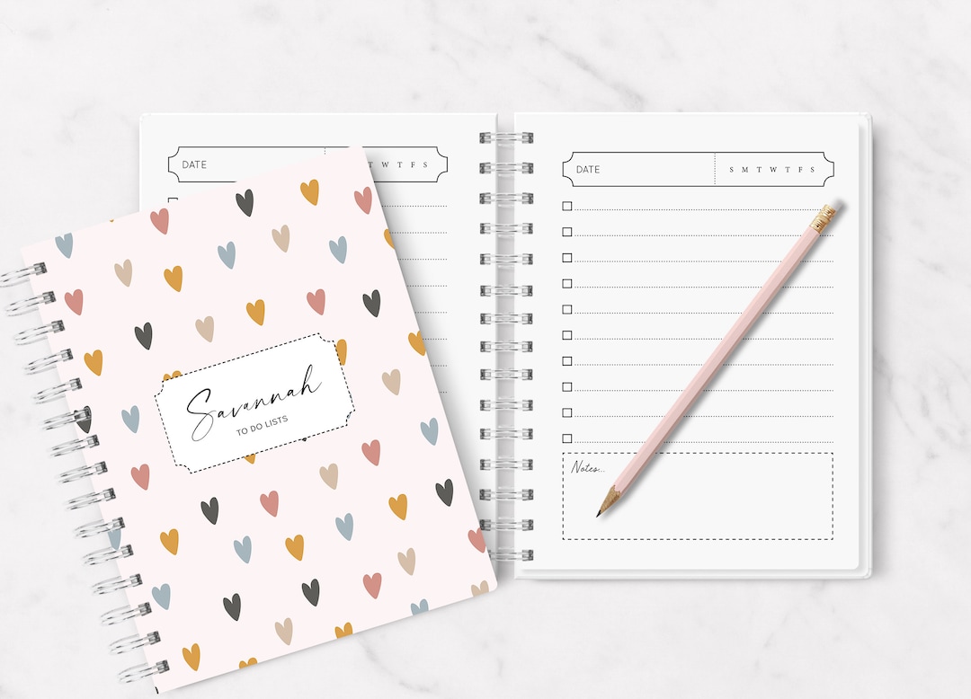 Small to Do List Notebook, Personalized, 75 Pages, Notebook, to Do List ...