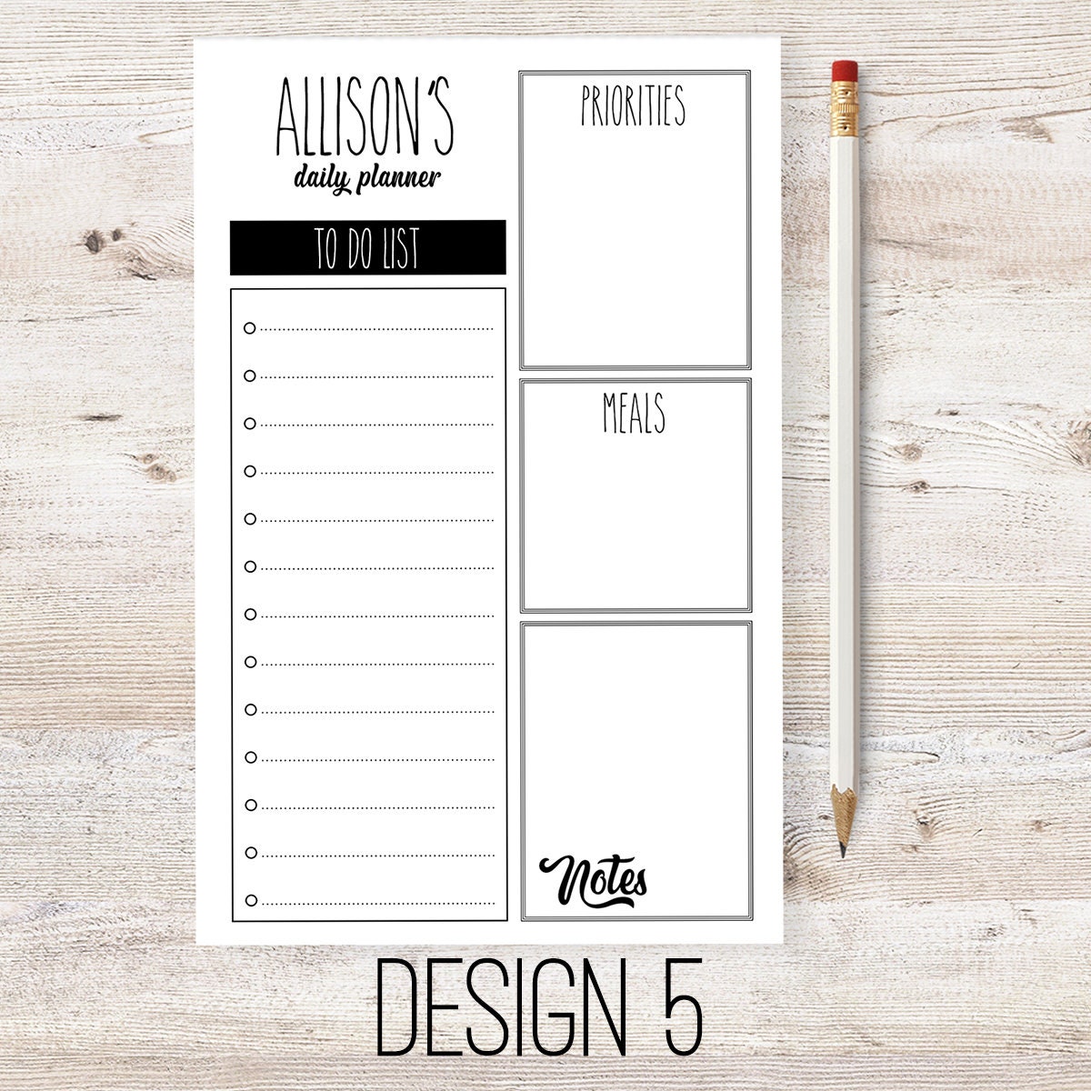Daily Planner Notepad, Personalized, Organization, to Do Lists - Etsy