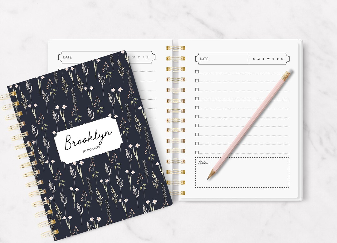 Personalized to Do List Notebook: Small Wire Bound Planner - Etsy