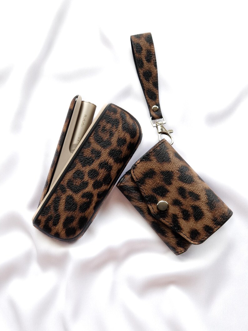 IQOS Iluma 3-in-1 Leopard Print Case Cover Set With Gift Box, Premium ...