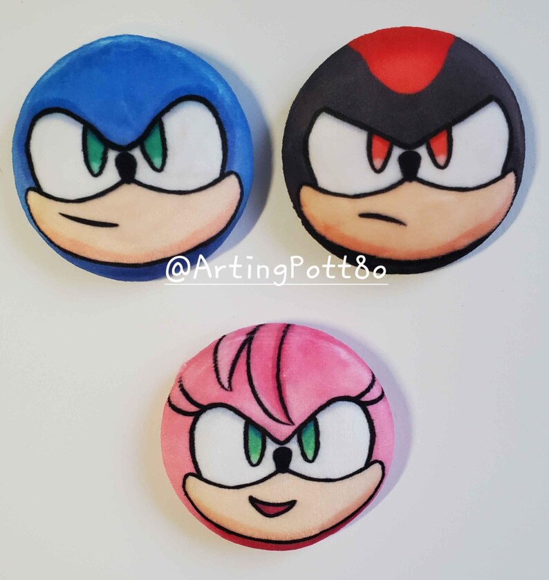 Sonic the Hedgehog || Amy || Shadow Plush Badges - Etsy