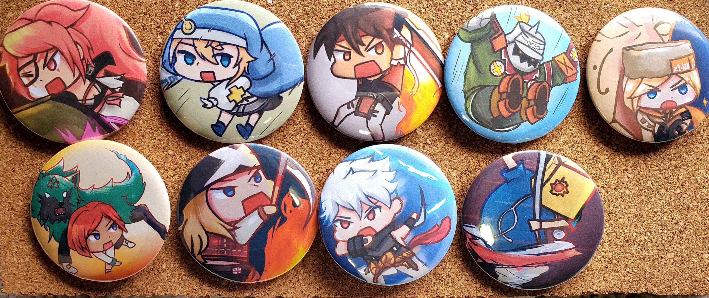 Guilty Gear Strive Metal Badges/pins | Elphelt, A.B.A, Zato-1, Jacko ...