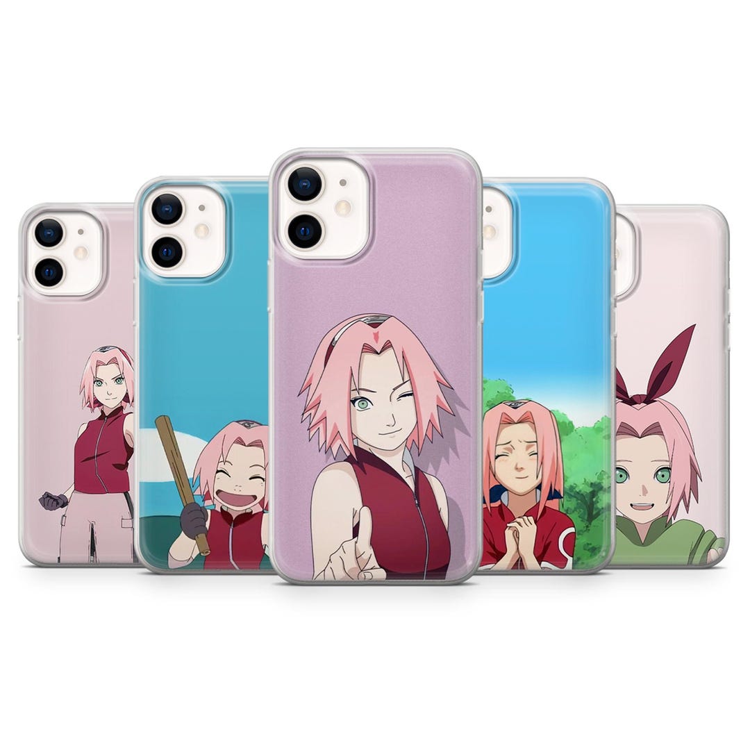Sakura Phone Case Naruto Anime Cover for iPhone 16 Pro, 15, 14, 13, 12 ...