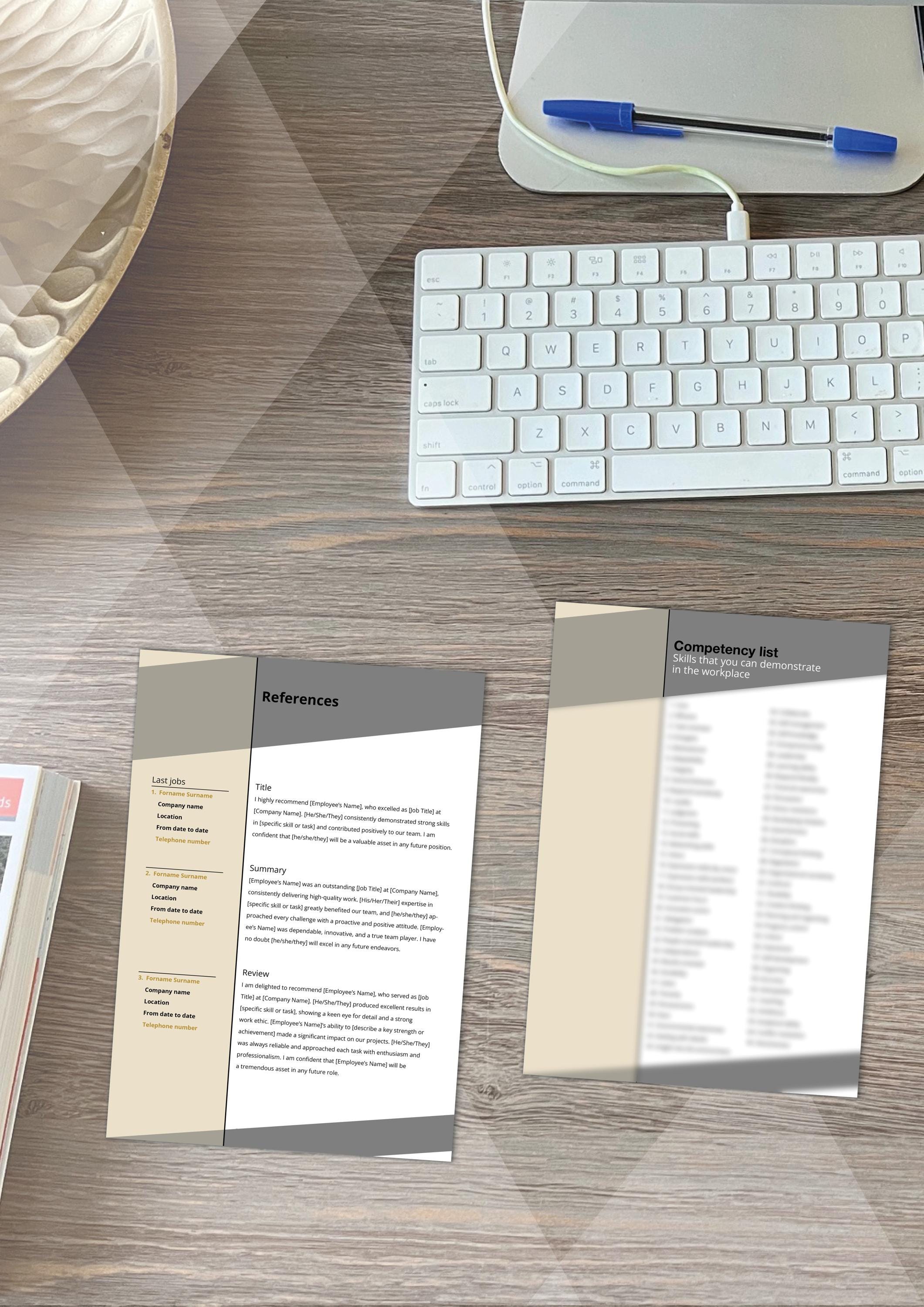 Resume Template and Application Letter in Microsoft Word and Adobe ...