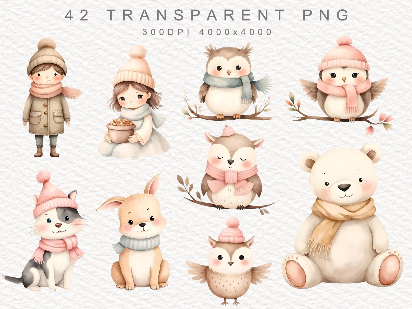 Vanilla Woodland Animals, 42 Watercolor Forest Animals PNG, Forest ...