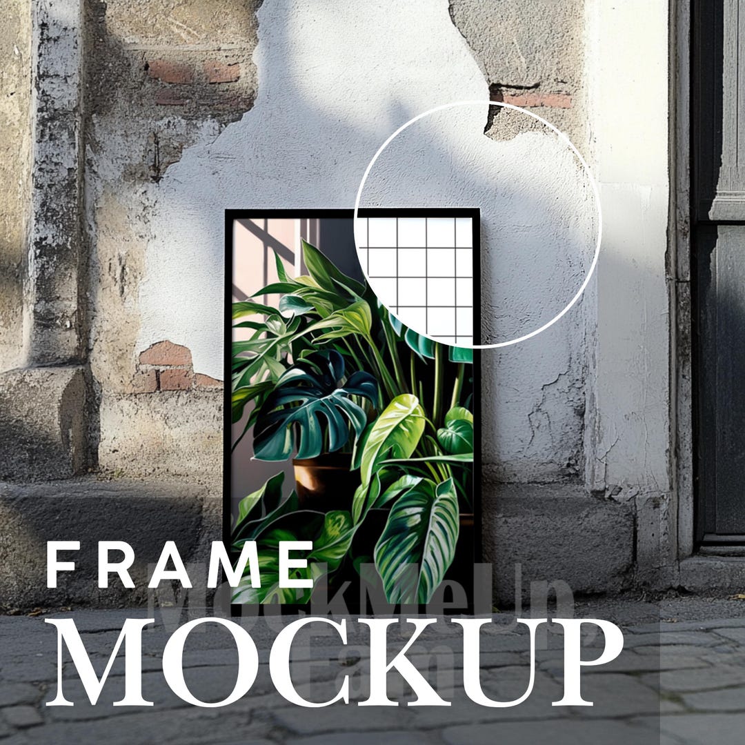Industrial Mockup PSD Frame Mockup Outside: Black Frame, Print ...