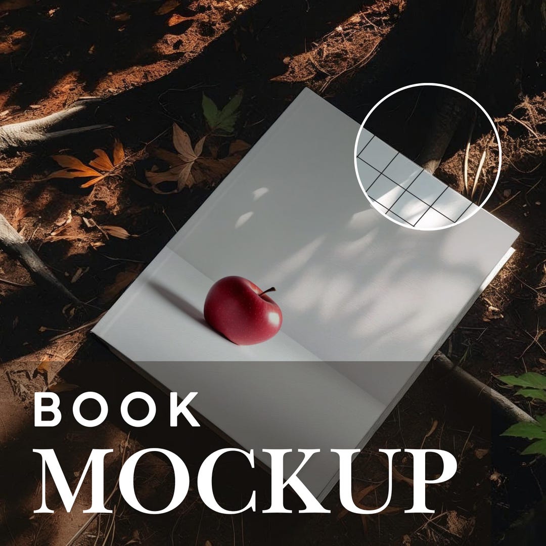 Angled PSD Photoshop Book Mockup on Woodland Background: Hardcover Book ...