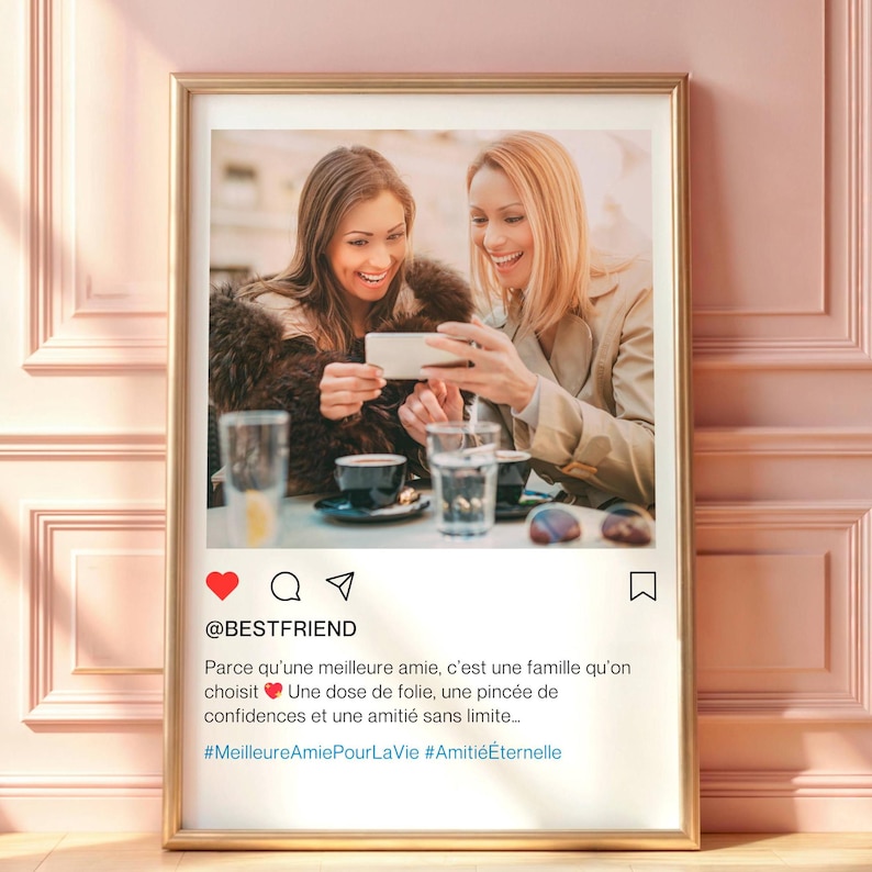 Personalized Friend Poster With Photo, Best Friend Gift, Personalized ...