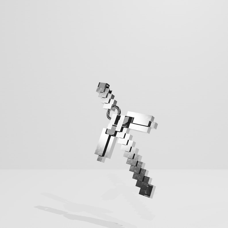 Minecraft Pickaxe Pendant STL File – 3D Printable Necklace Charm ...