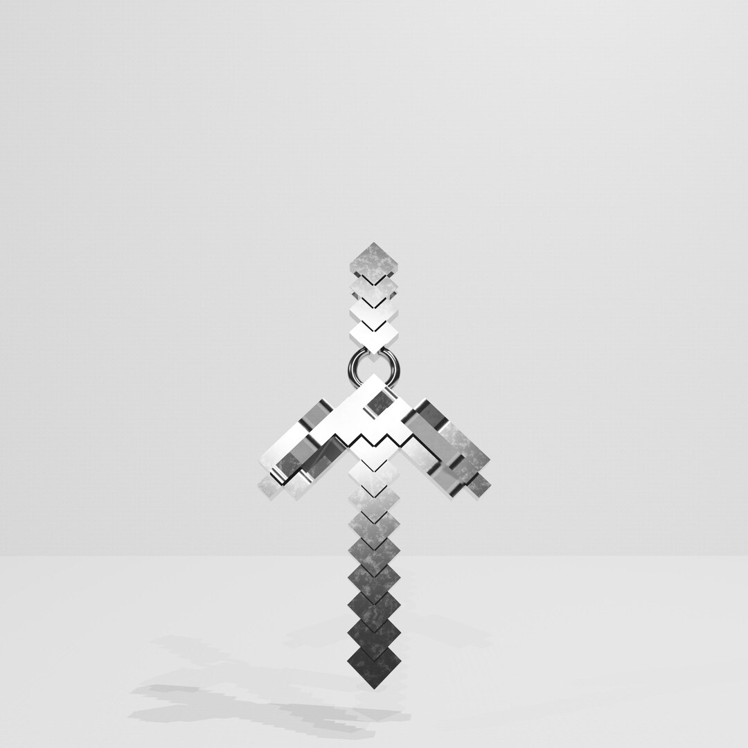 Minecraft Pickaxe Pendant STL File – 3D Printable Necklace Charm ...