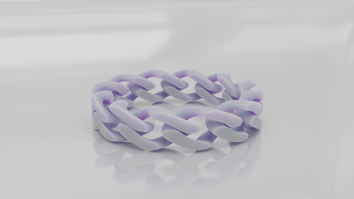 Size 7 Chain Ring STL + No Size STL & FBX 3D Model Files - Printable 3D ...