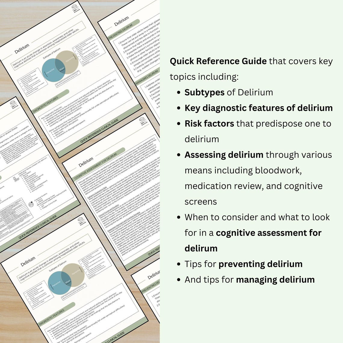 Quick Reference Clinical Guide for Delirium, Mental Status, Acute ...